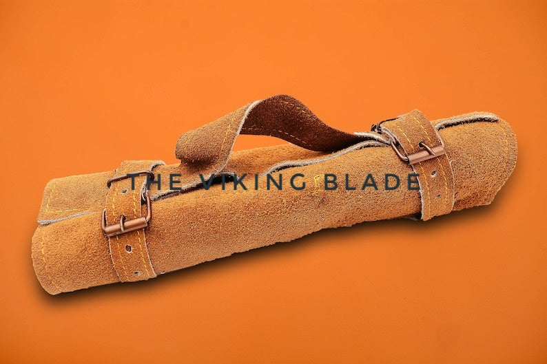 Custom Handmade Chef Set With Leather Roll Kit – The Viking Blade