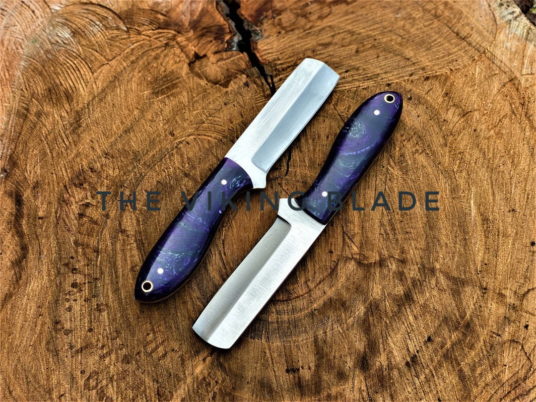 Custom Handmade J2 Steel Cowboy Bull Cutter Knife With Black Leather S ...